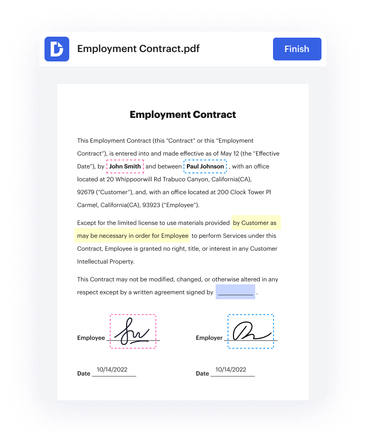 Sign PDF Documents | DocHub