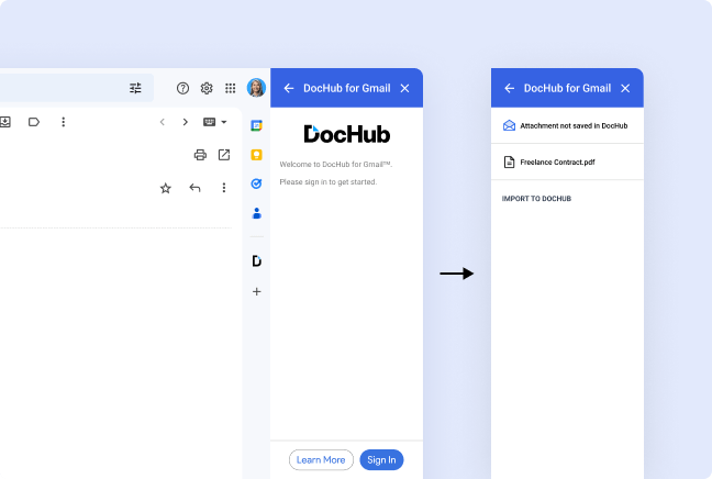 Edit PDFs from Gmail using DocHub Add-on