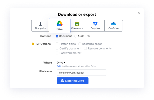 DocHub integration with Google Drive