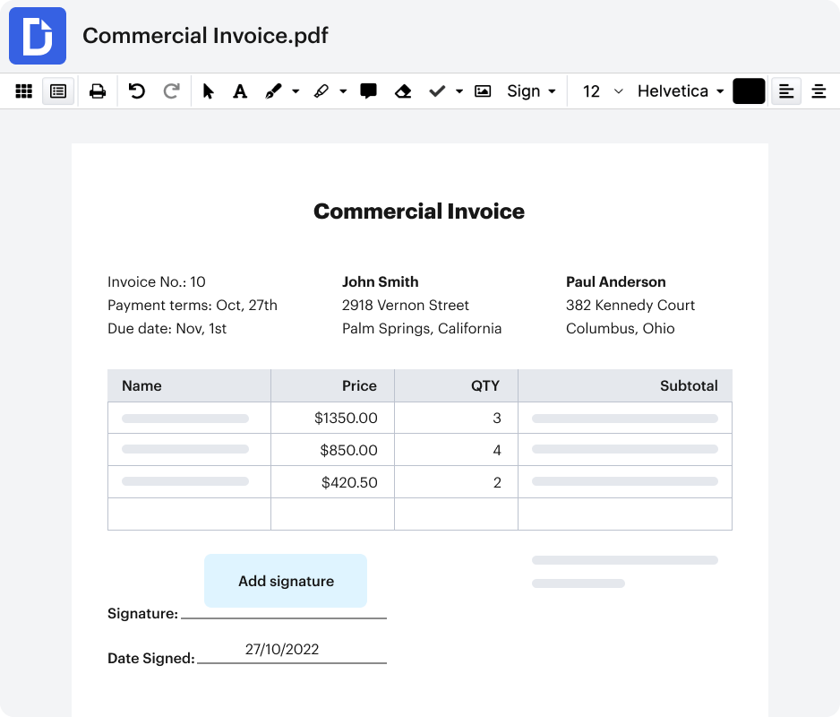 Sign PDF Documents | DocHub