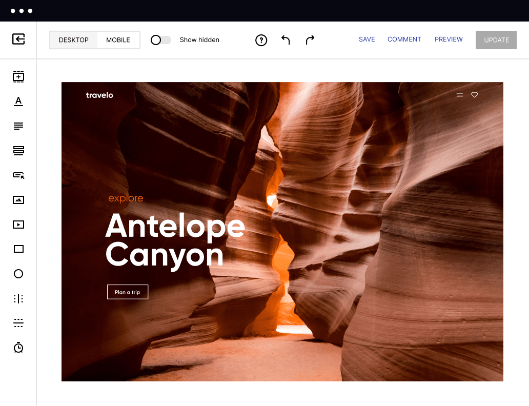 Bootstrap optimized mission and vision page template | Instapage