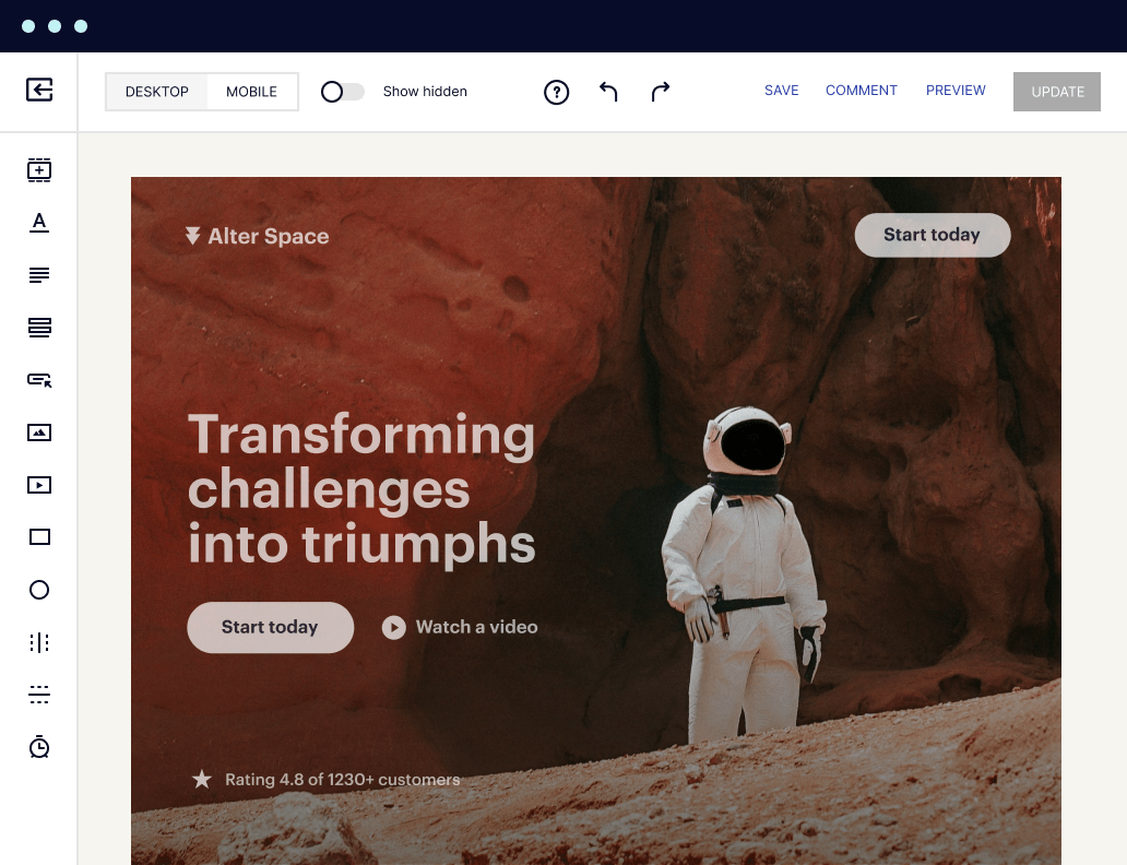 HTML/CSS Optimized Welcome Page Template | Instapage