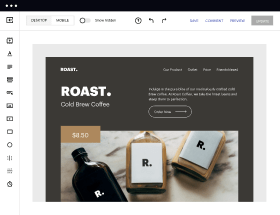 Maroon portfolio website template | Instapage